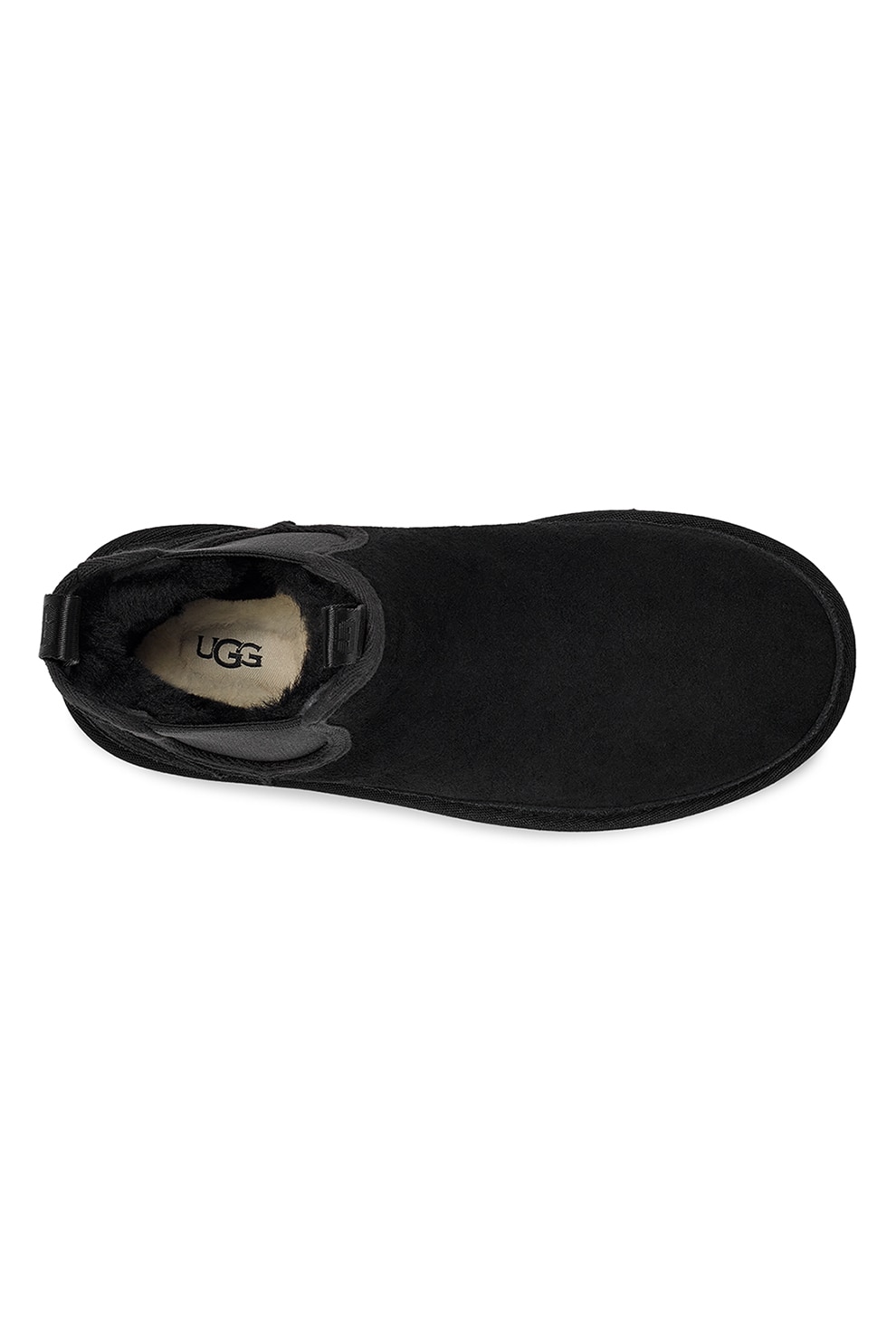 UGG, Ghete Chelsea flatform de piele intoarsa cu segmente din material ...