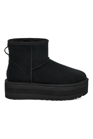 UGG, Ghete flatform rezistente la apa din piele intoarsa Classic Mini ...