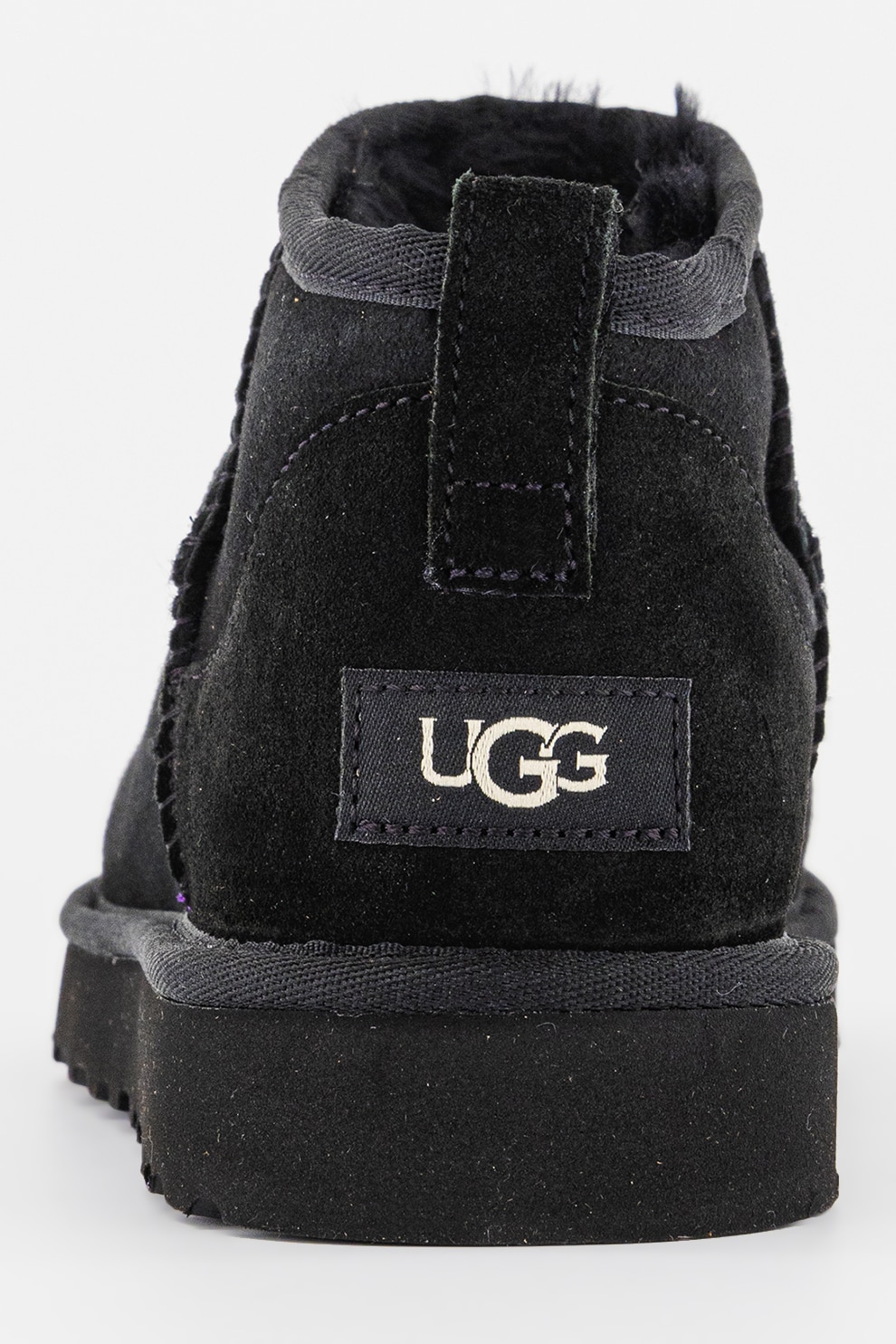 UGG, Боти от овча кожа Classic Ultra Mini, Черен, 8 - eMAG.bg