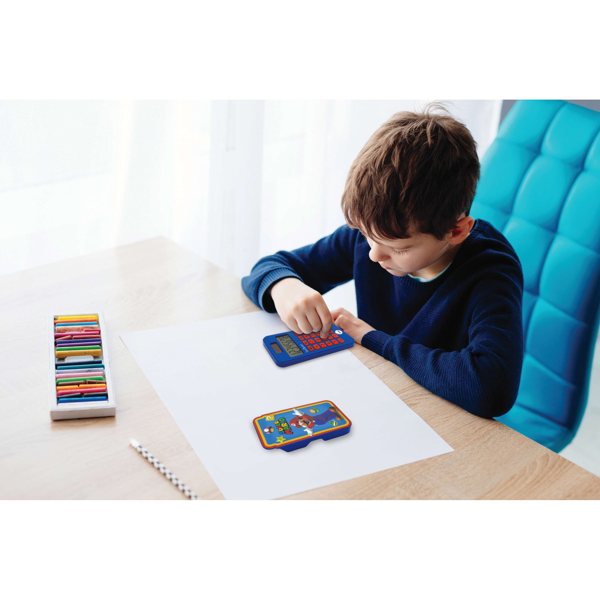 Calculator de buzunar, Lexibook, 8 Cifre, 11.6x6.3x1.2 cm, Albastru ...