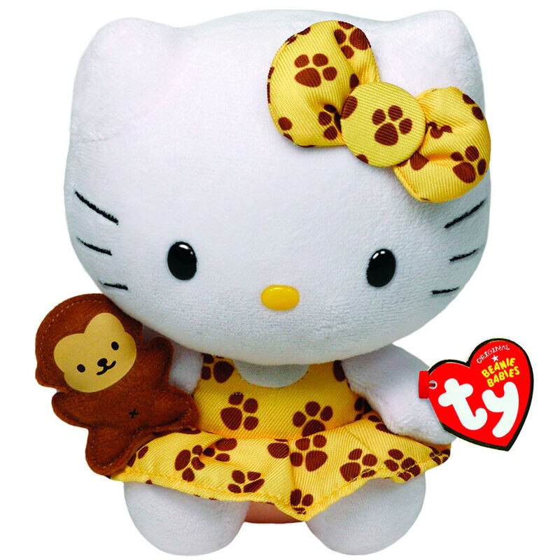 Jucarie Plus Hello Kitty TY Beanie Babies Safari 15cm - eMAG.ro