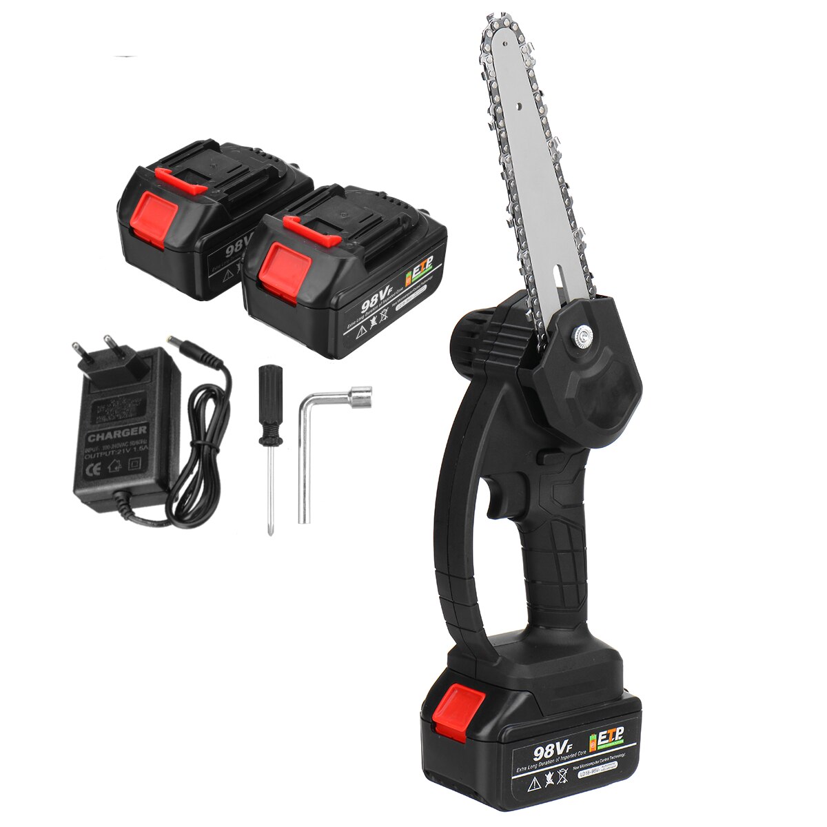 Ferastrau electric, MUSTOOL, 1500W, 10000rpm, 18V, cu 2 baterii, negru ...