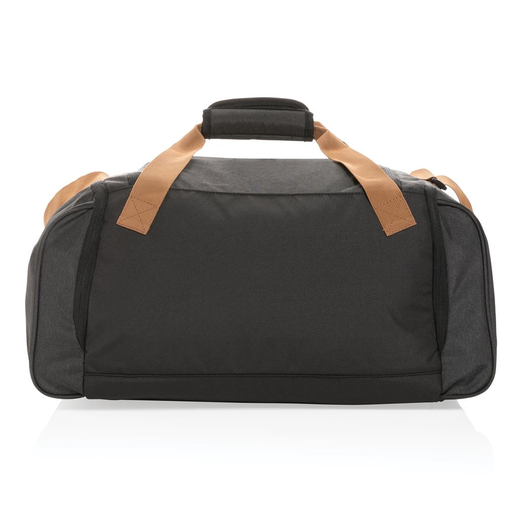 Geanta de calatorie, poliester reciclat, 25 x 26 x 55 cm, 40L, negru ...