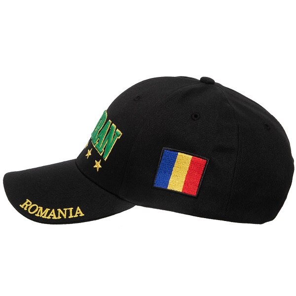 Ветеранска шапка, мъжка, 3D бродерия, регулируем размер, черна - eMAG.bg