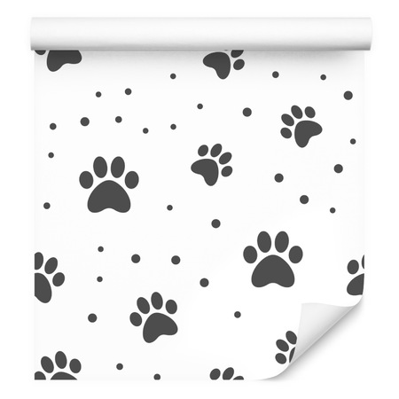 Tapet pentru Perete Labele Cainelui Gri Buline Motive Decor 53cm x 10m ...