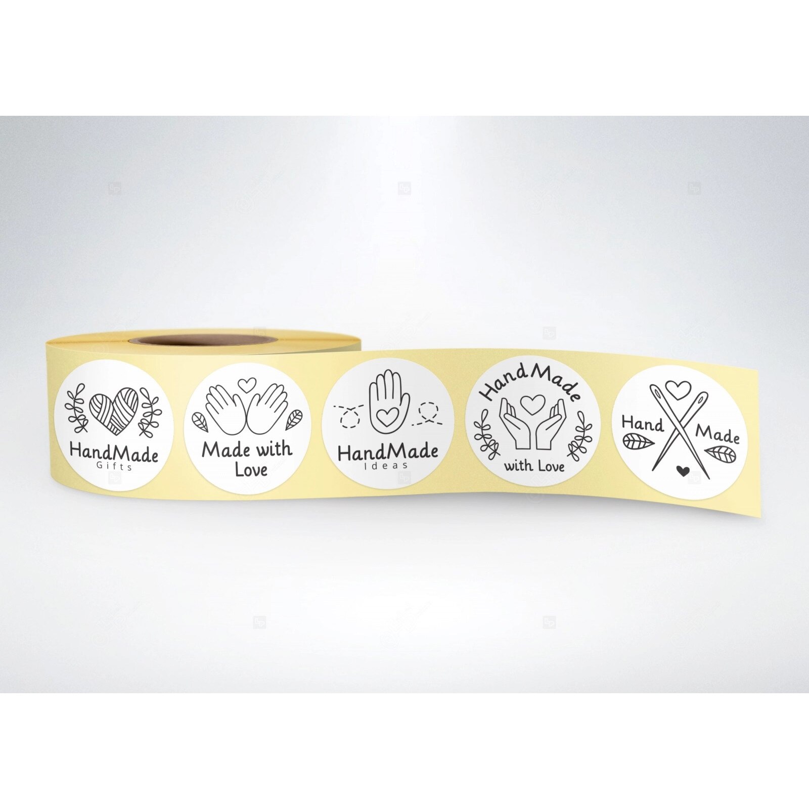 Set 4 role etichete autocolante personalizate, modele "handmade ...