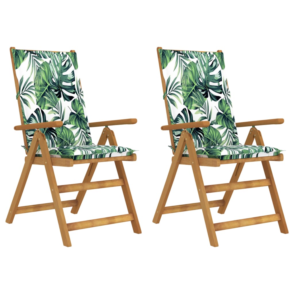 Set 2 Scaune gradina rabatabile, maxima suportata,110 KG, cu perne,57 x ...