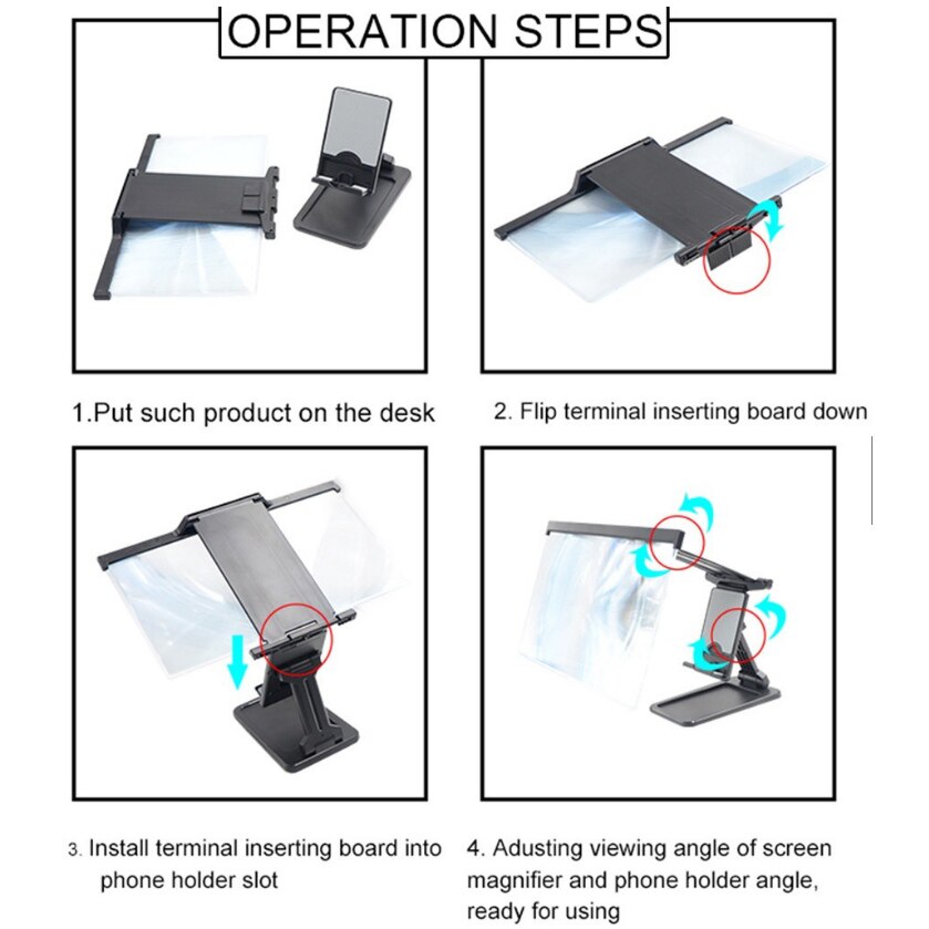 Amplificator-lupa pentru imagine telefon si suport integrat ...