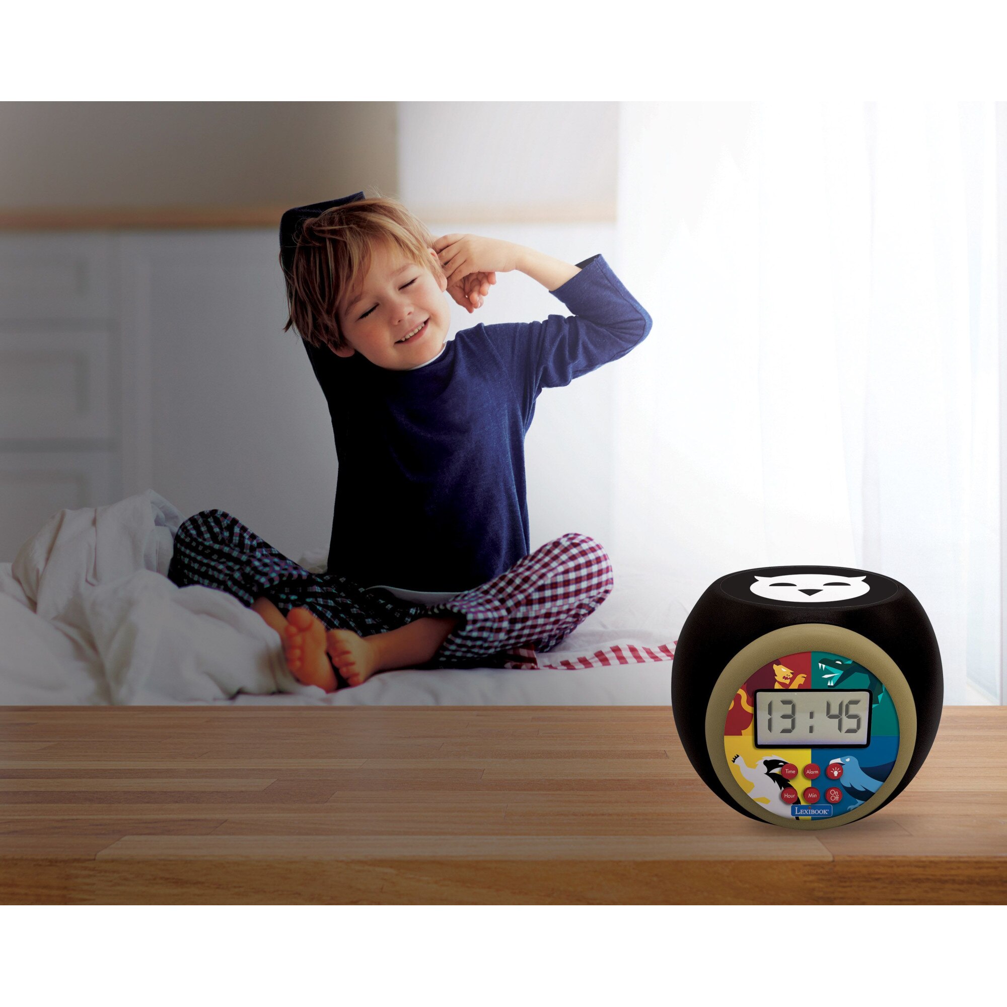 Ceas proiector Harry Potter, Lexibook, Functie temporizator, Negru ...