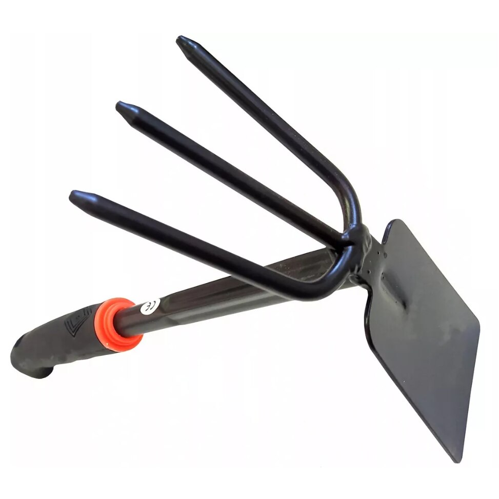 Sapa dubla pentru gradina cu maner negru si lama neagra, 28 cm, metal ...