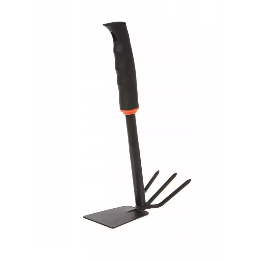 Sapa dubla pentru gradina cu maner negru si lama neagra, 28 cm, metal ...