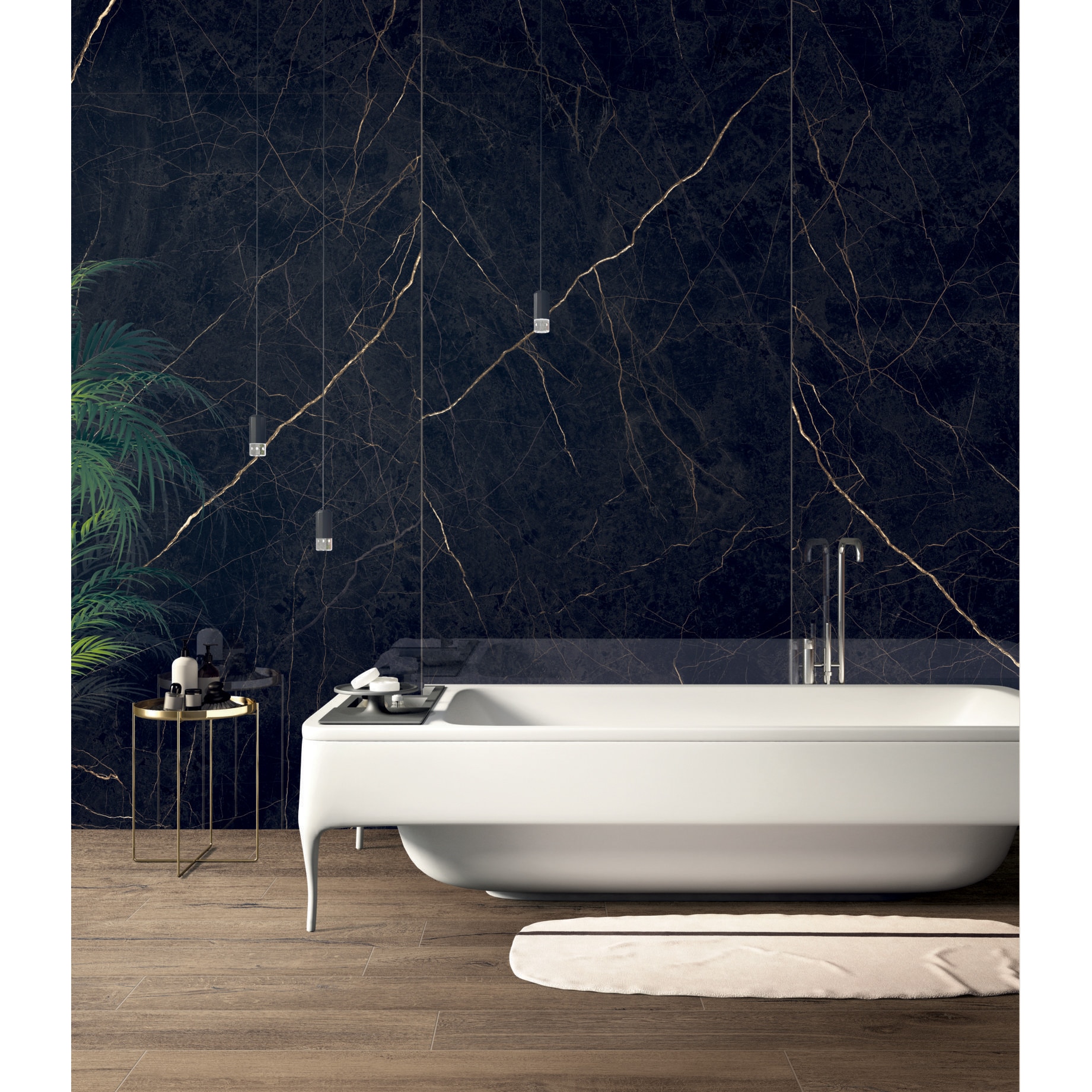 Gresie Noir St Laurent lucioasa, 60x120 cm, 0.72 mp/cutie, negru - eMAG.ro