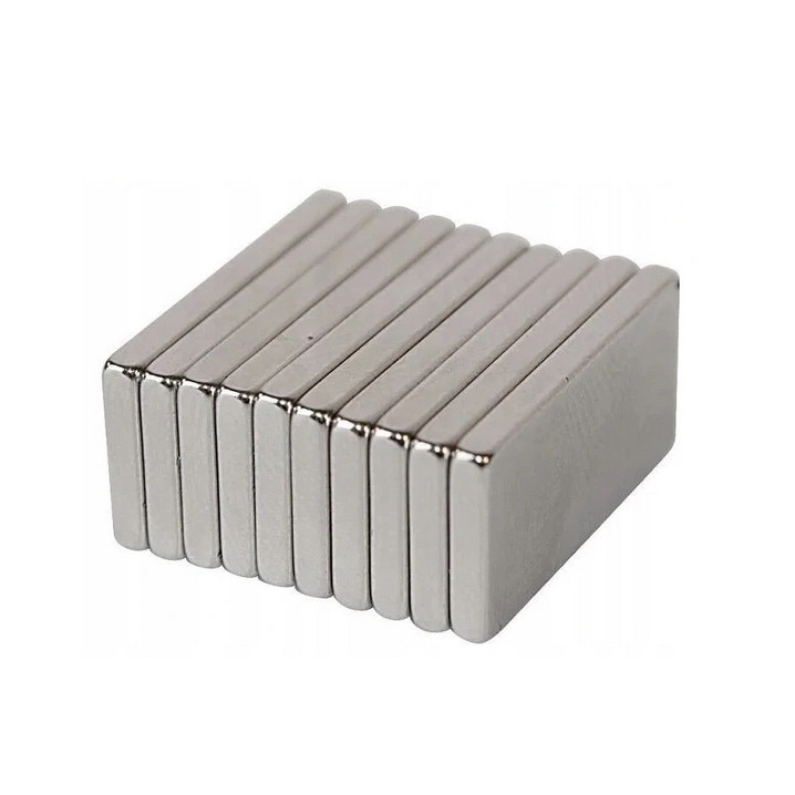 Set 10 magneti neodim, 8x4x2mm, Argintiu - eMAG.ro