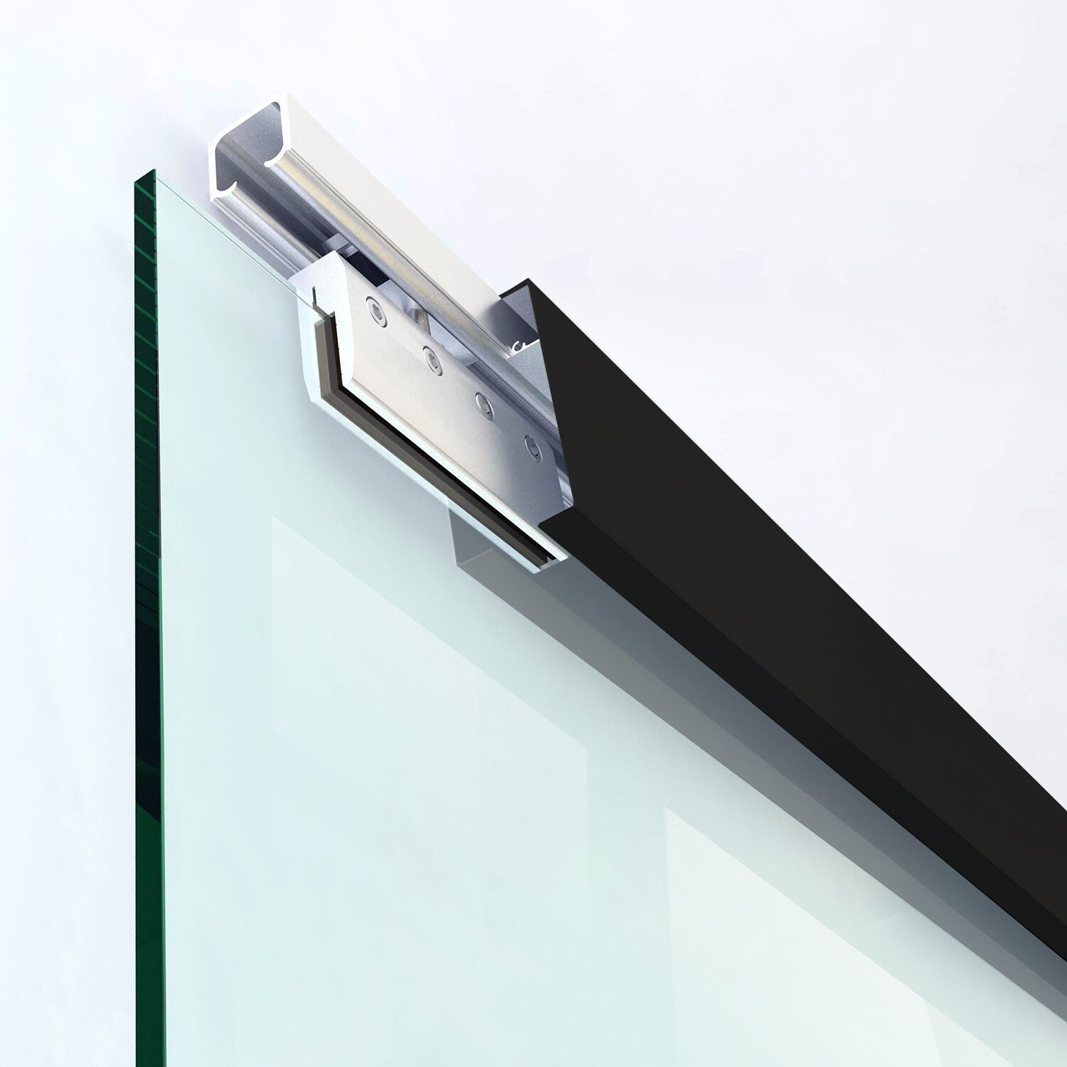 Usa culisanta Boss ® Duo Black model Event negru, 2x60x215 cm, sticla ...