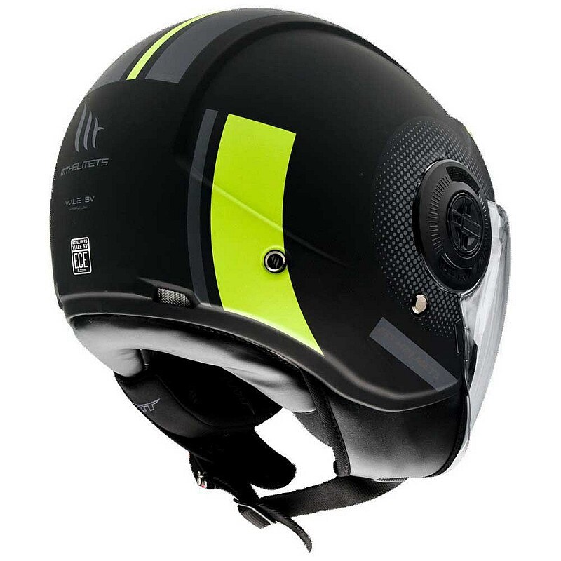 Casca pentru scuter MT viale phantom mat, Negru/Galben, XXL - eMAG.ro