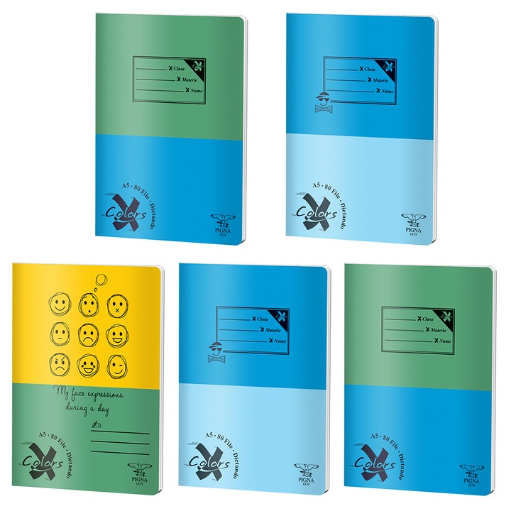 Set 5 Caiete BASIC A5 80file, dictando - eMAG.ro