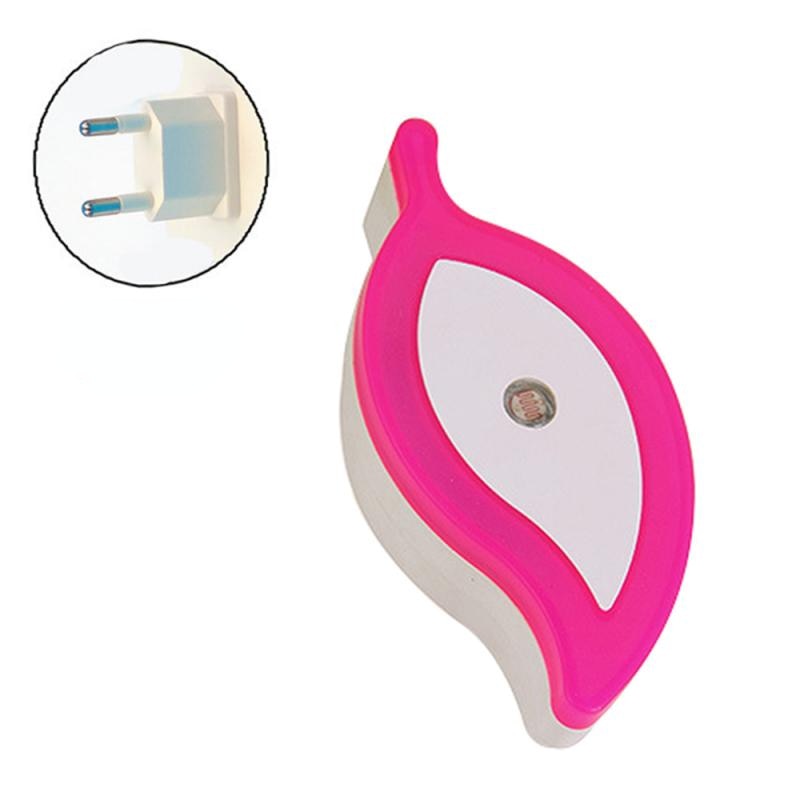 Set 2 lampi de veghe, LED, Senzor ambiental, Model frunza, Roz - eMAG.ro