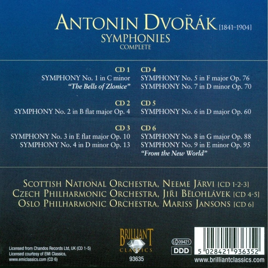 Dvorak - Complete Symphonies 1-6 6CD - eMAG.ro