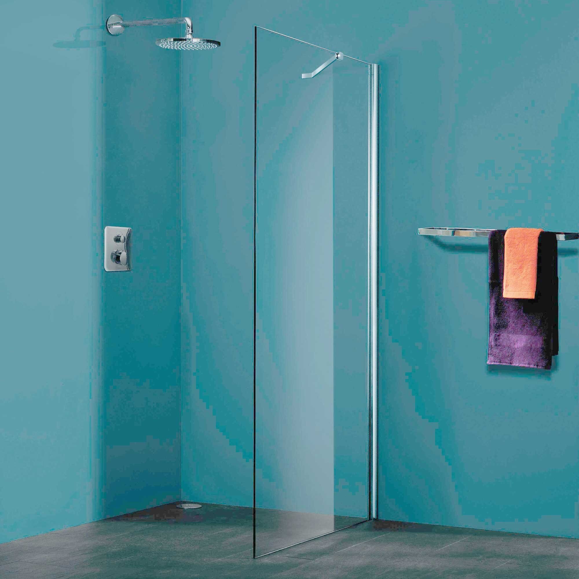 Paravan dus walk-in, RaulConstruct 100x200 cm, sticla clara - eMAG.ro