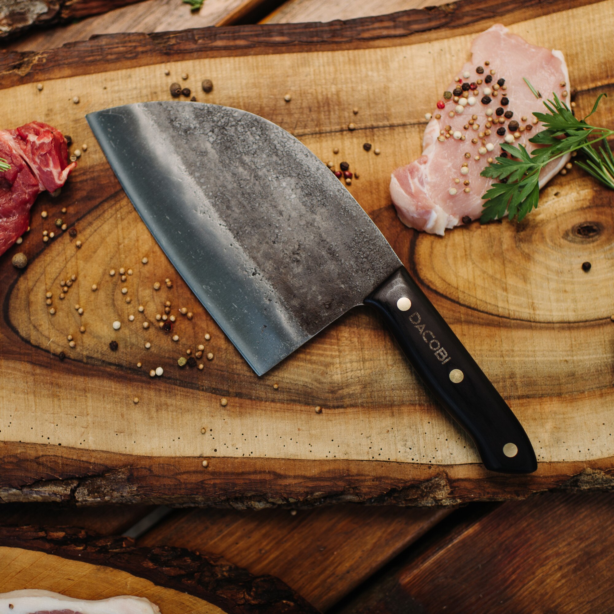 Cutit Forjat Negoiu, otel carbon 1080, teaca, 17 cm, negru - eMAG.ro