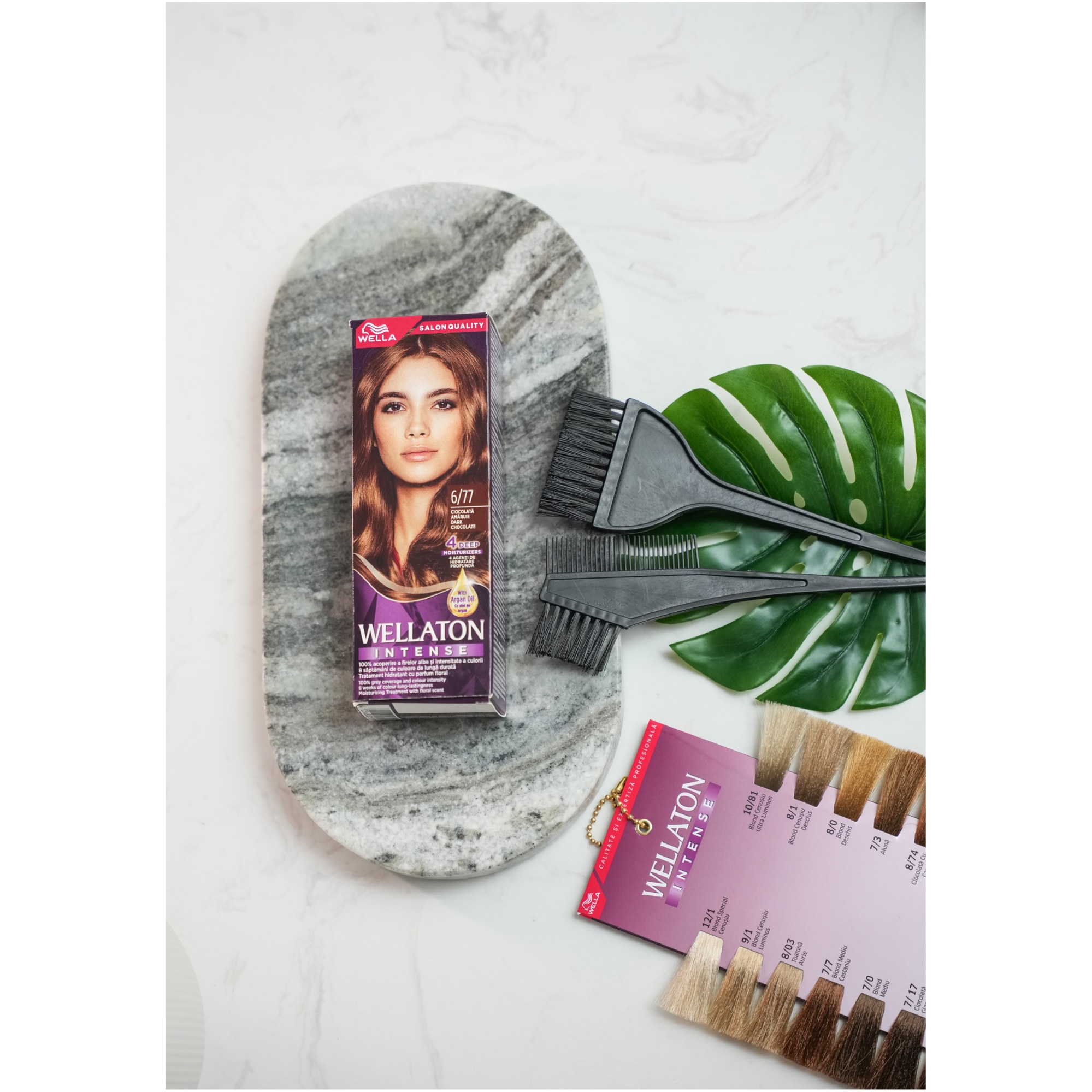 Vopsea de par permanenta Wellaton Ciocolata amaruie 6/77, 110ml - eMAG.ro