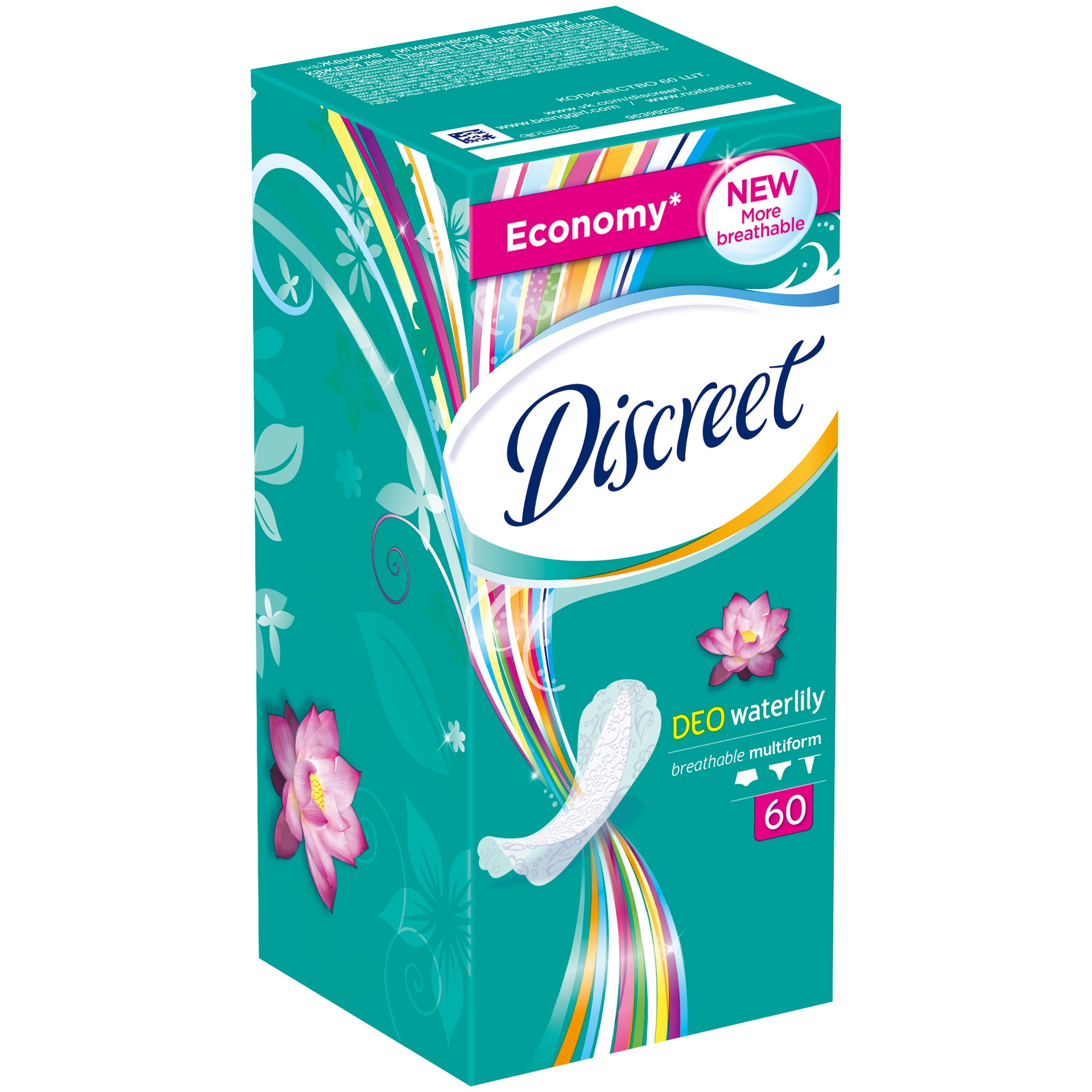 Absorbante Discreet Deo Waterlily 60 buc - eMAG.ro