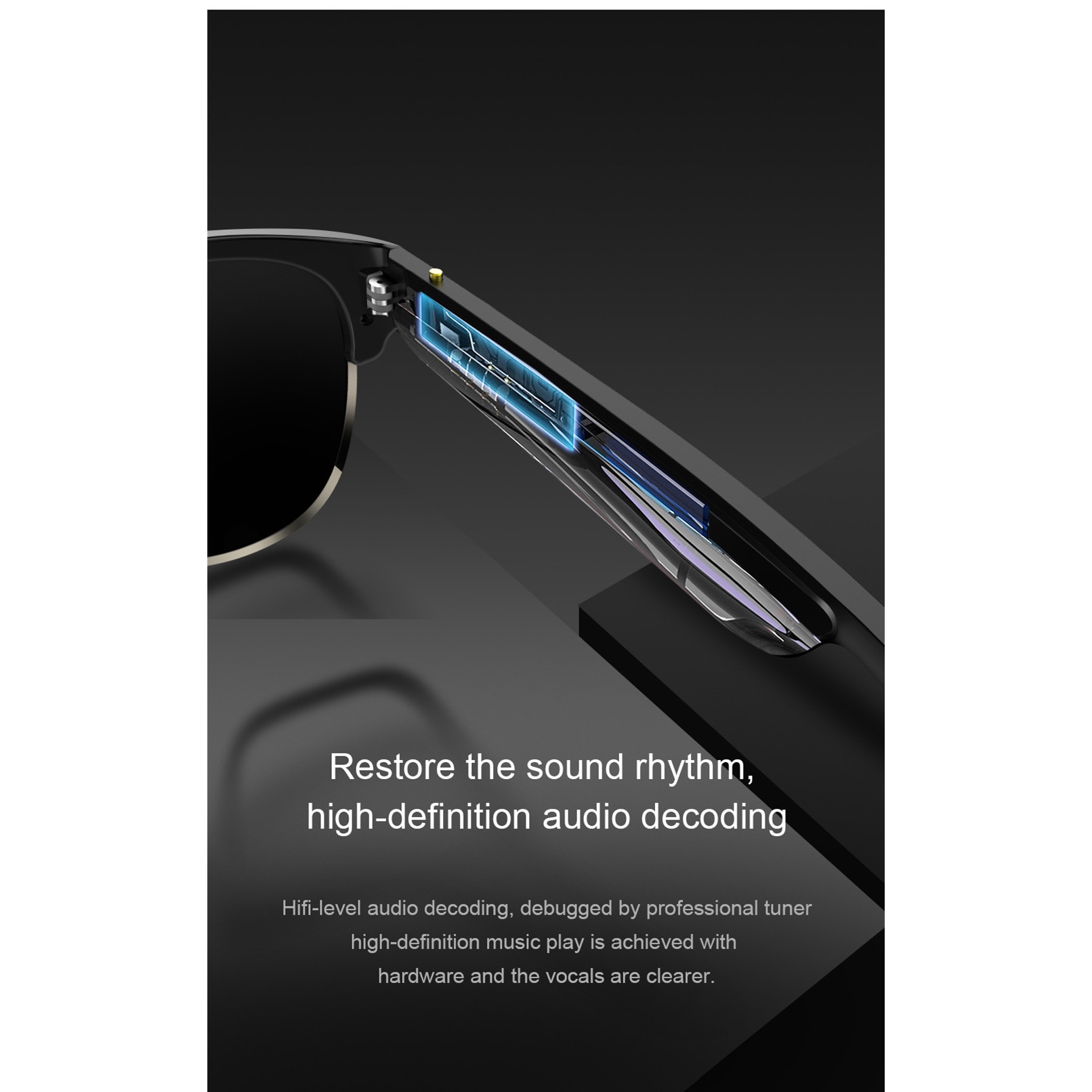 Ochelari smart, Plastic, Compatibil cu iOS/Android, IPX4, Negru - eMAG.ro
