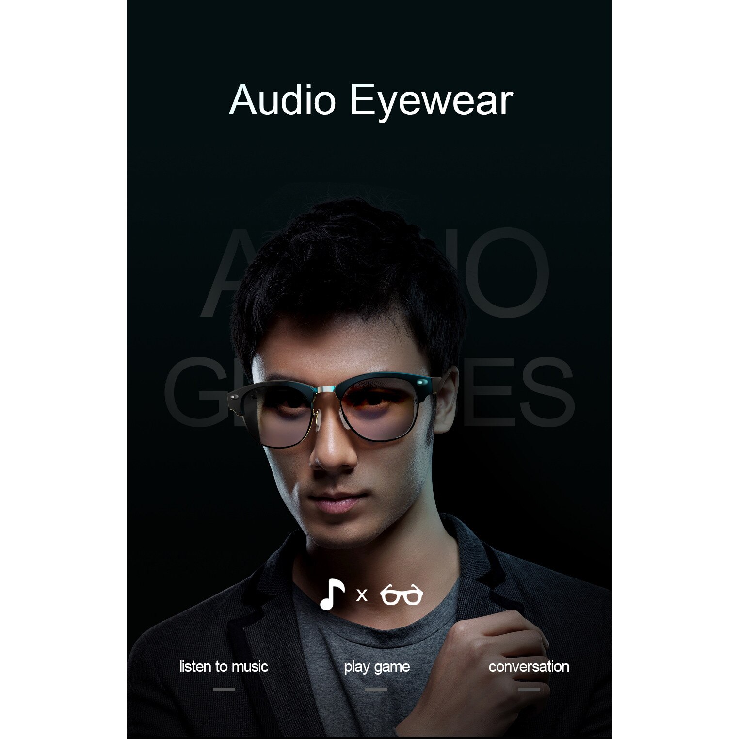 Ochelari smart, Plastic, Compatibil cu iOS/Android, IPX4, Negru - eMAG.ro