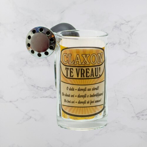 Halba cu claxon, Claxon, te vreau, Poem Design, 500 ml - eMAG.ro