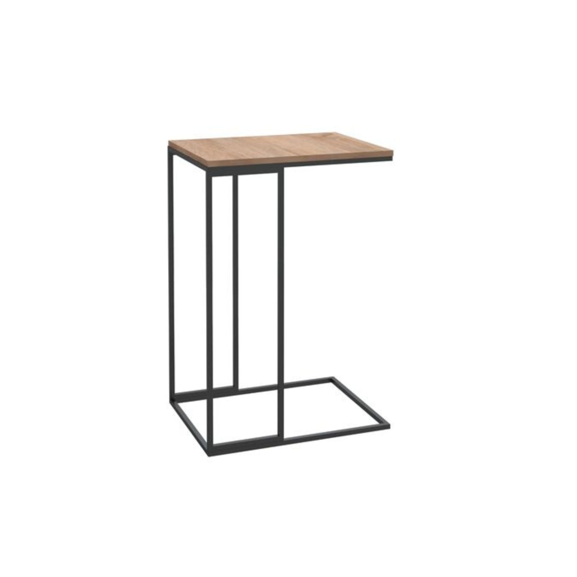 Masuta laterala, metal si lemn, 30x40x66 cm, Colorado - eMAG.ro