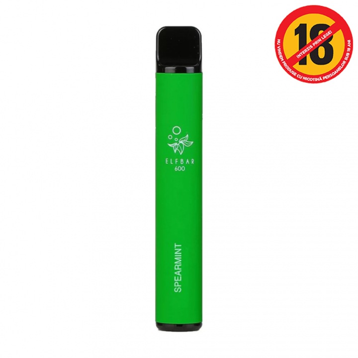 Tigara electronica Elfbar 600 puff cu nicotina 2%, SpearMint, Vape bar ...