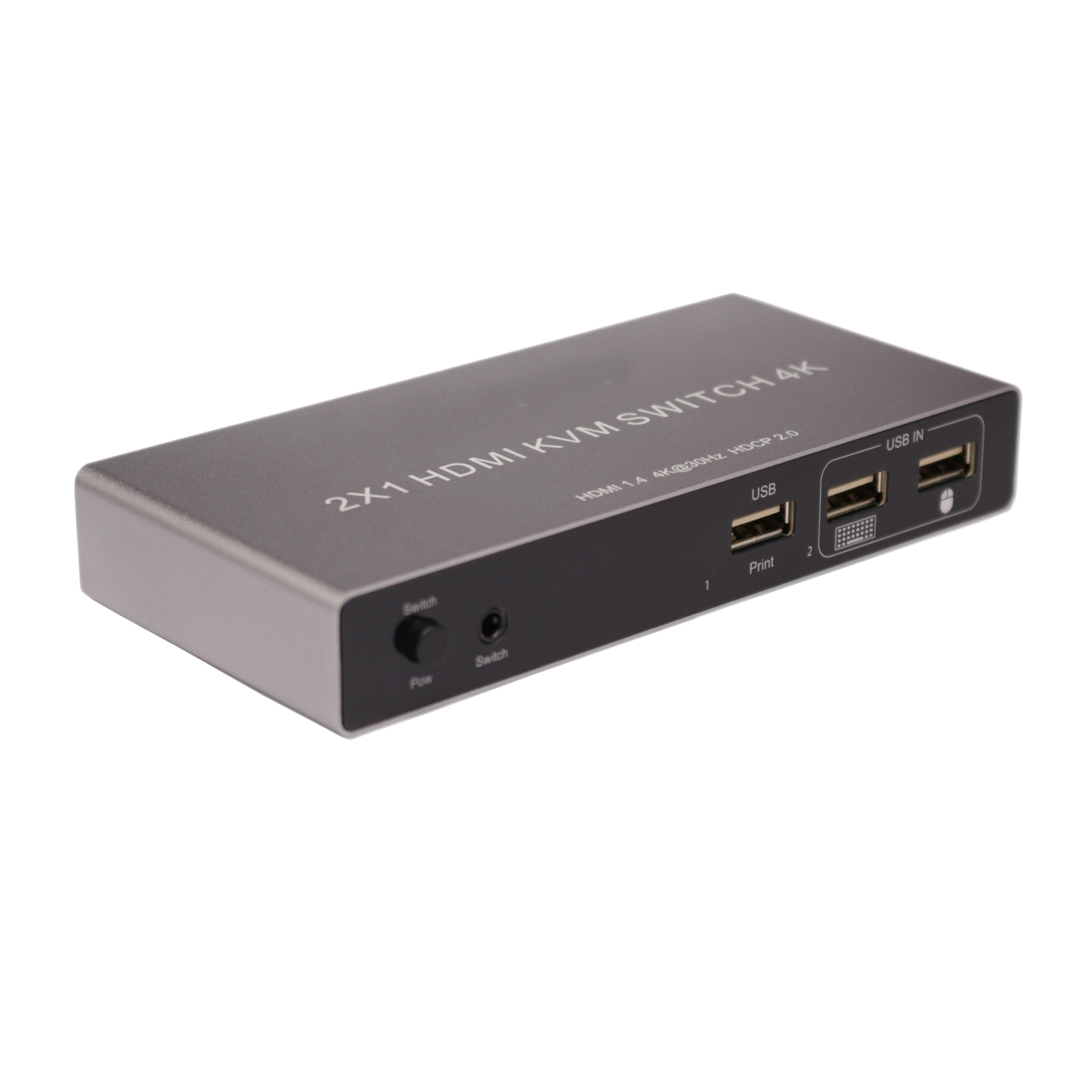 Switch KVM HDMI 2x1 cu adaptor 4K@60HZ, Aluminiu, 138×65×22 mm, Negru ...