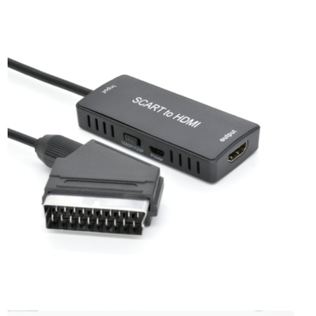 Convertor Scart la HDMI 1080P, ABS, 85x39x15 mm, Negru - eMAG.ro