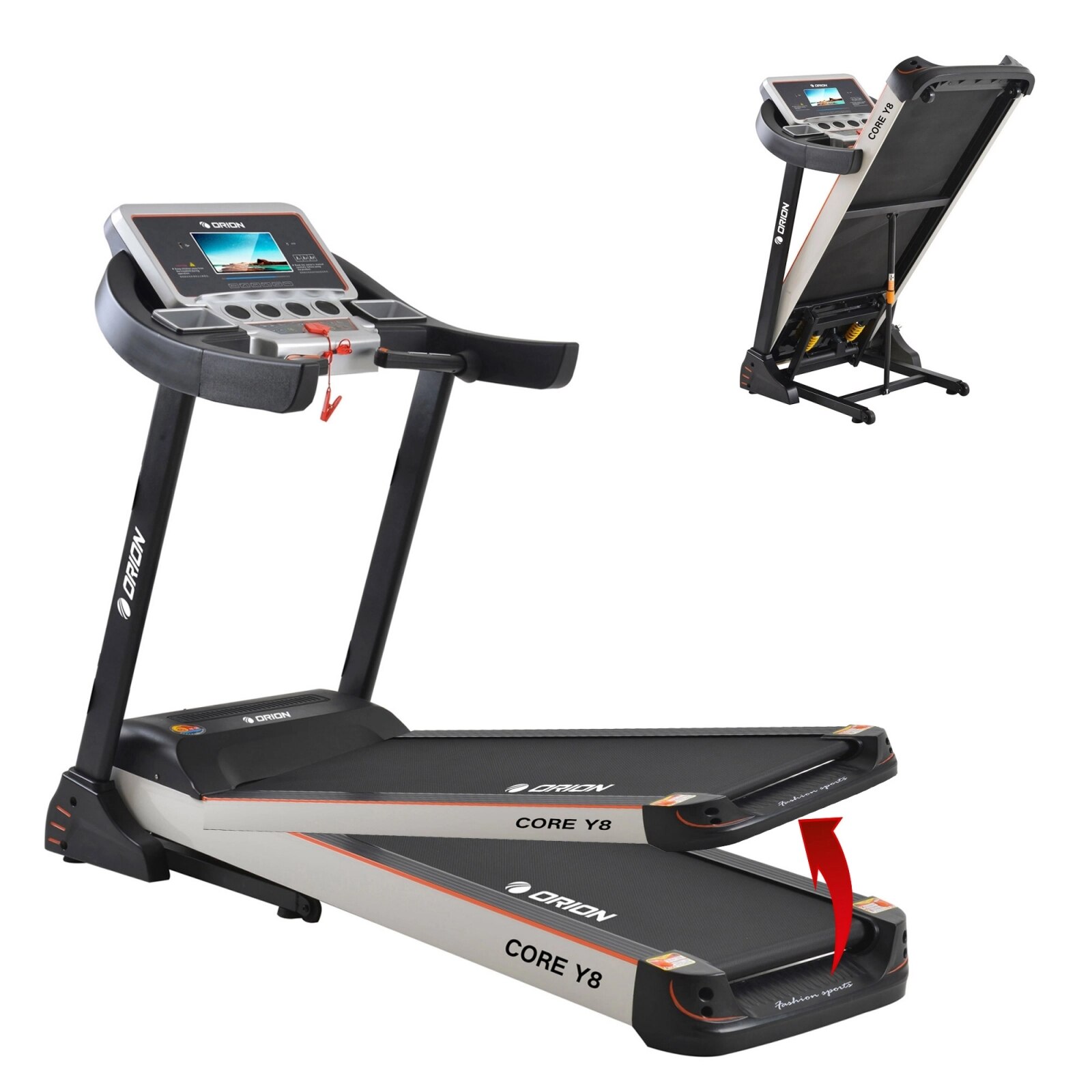 Orion Core Y8 elektromos futópad, automatikus dőlés, dőlés típusa elektromos, motor ...