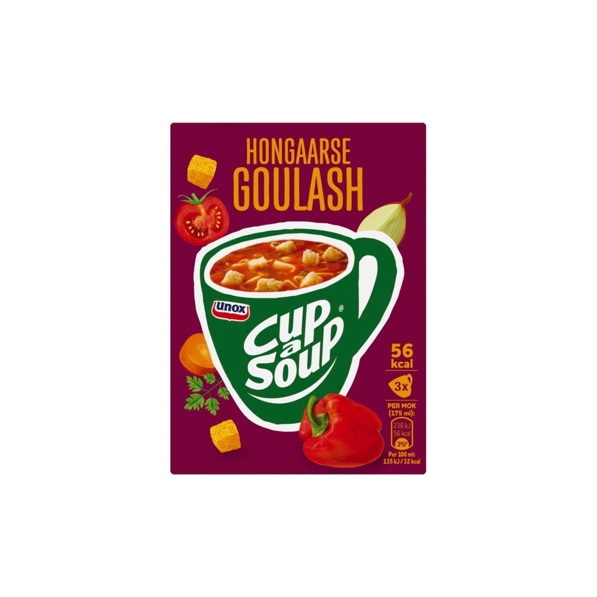 Supa ungureasca, de gulas, 3 x 16 g, Cup-a-soup, Unox - eMAG.ro