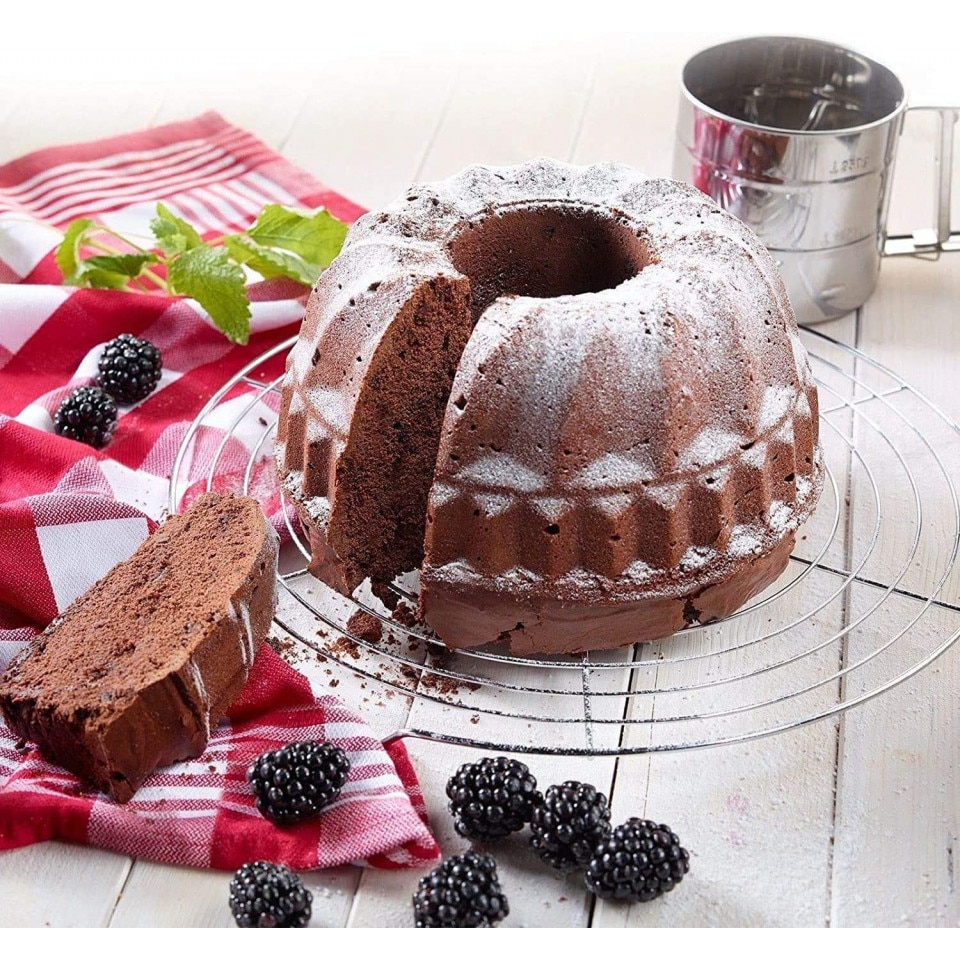 Set de forme pentru prajituri Wents, 4 piese, silicon, rosu, 15 x 7 cm ...