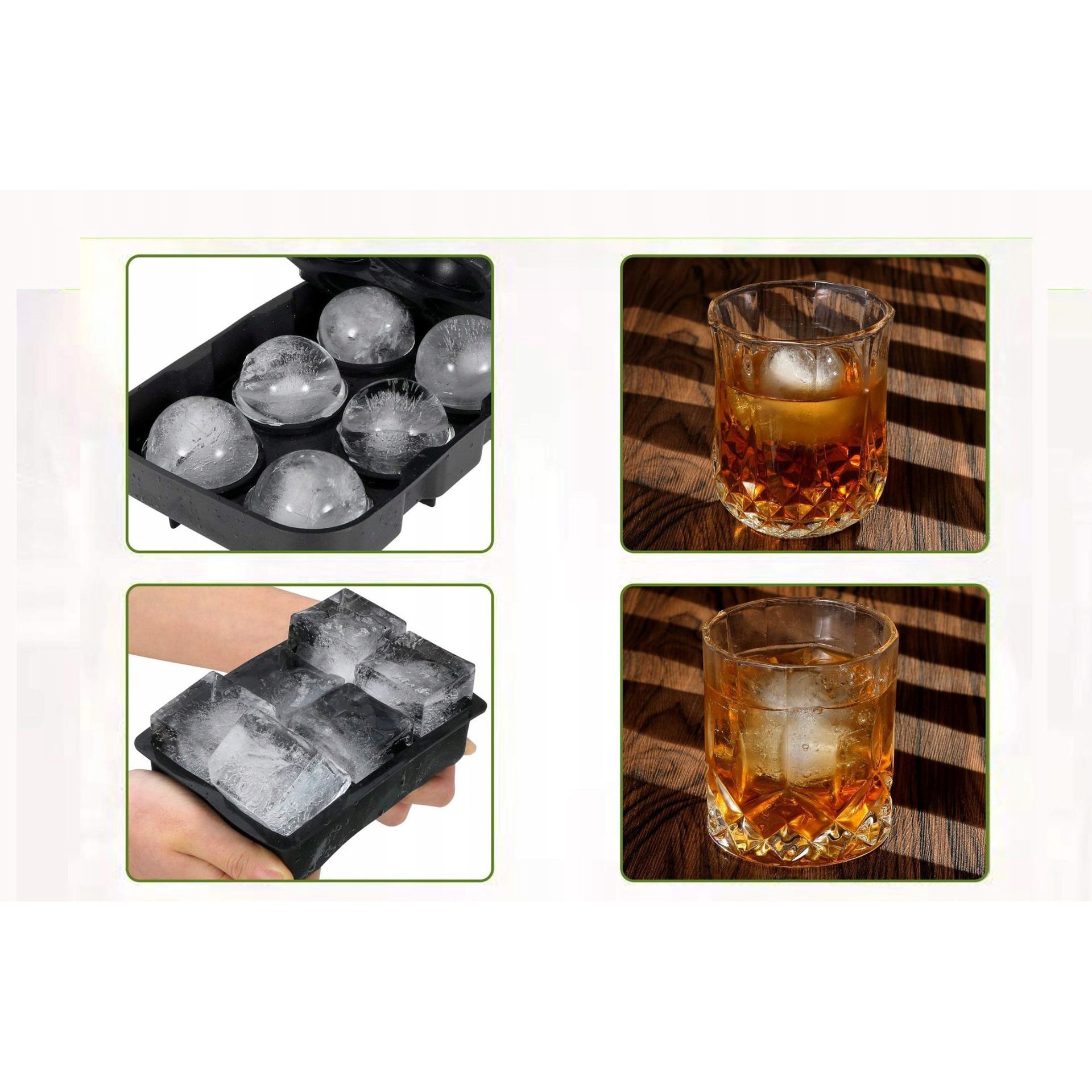 Forma cuburi/sfere gheata, Silicon, Negru - eMAG.ro