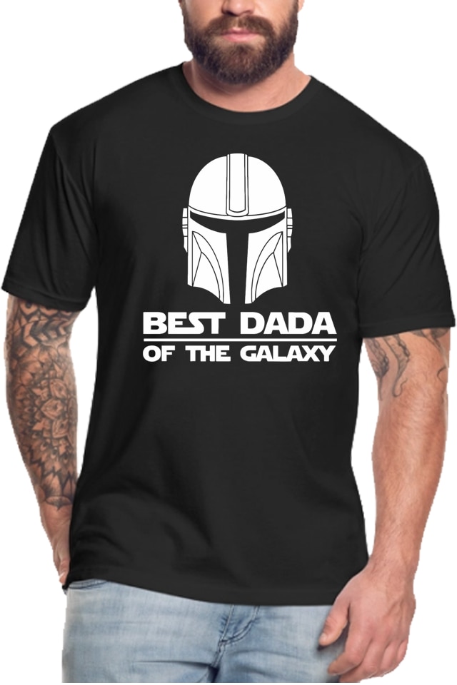 Персонализирана мъжка тениска "Best dada in the galaxy", черна, M - eMAG.bg
