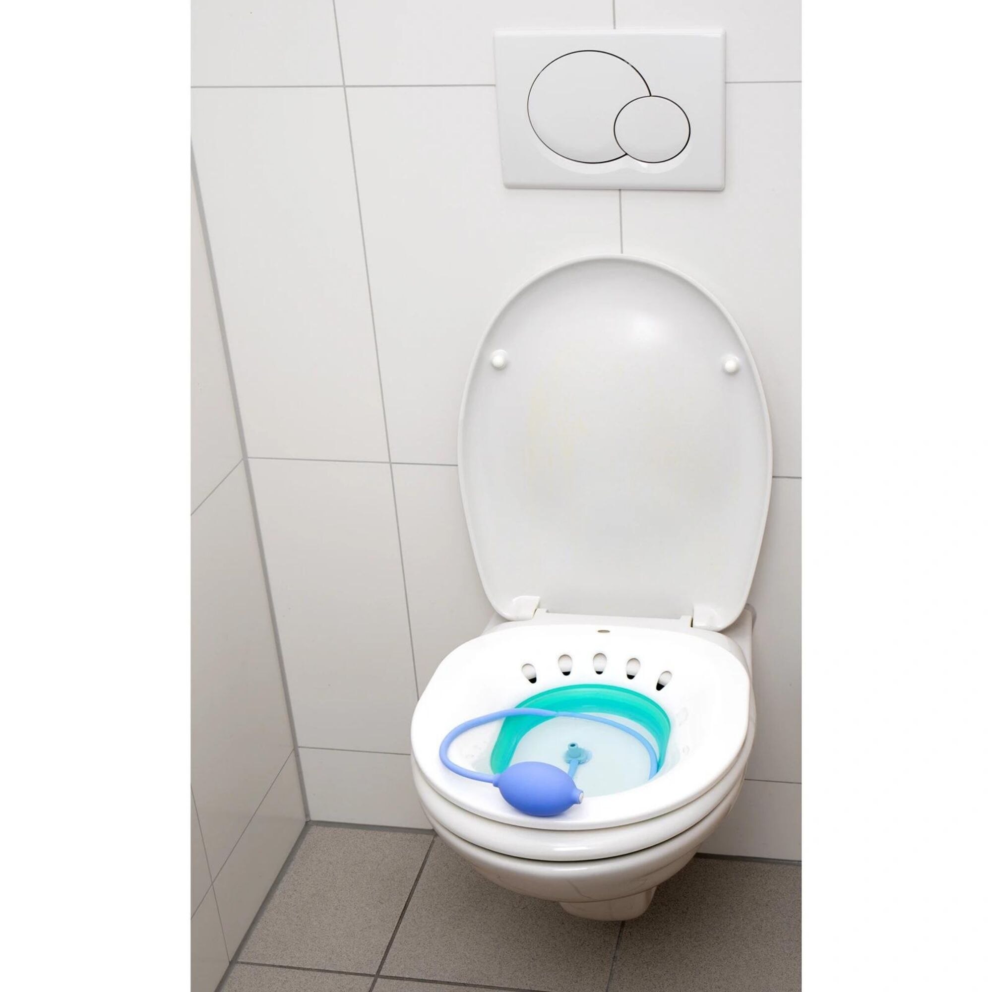 Vas pentru baie de sezut, cu jet de apa, irigator reglabil, Wellys ...