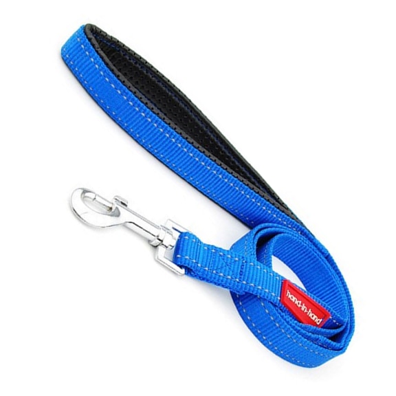 Lesa pentru caini, cu maner captusit, 25mm x 1.2m, max.60kg, Albastru ...