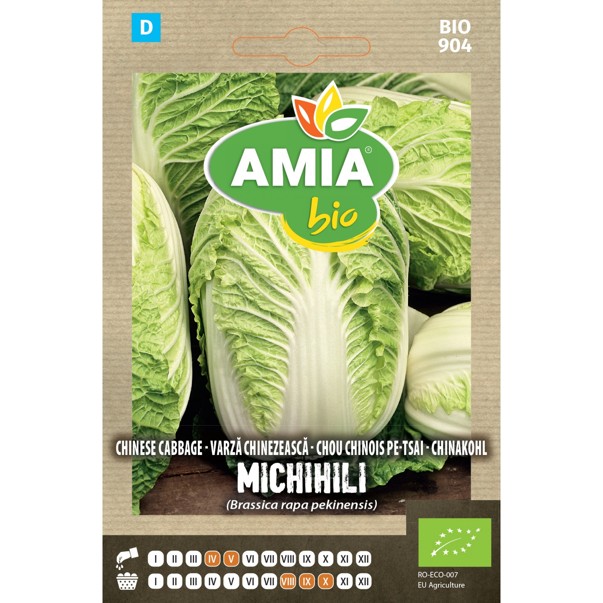 Seminte bio de varza chinezeasca Michihili, 0,5 grame, AMIA - eMAG.ro