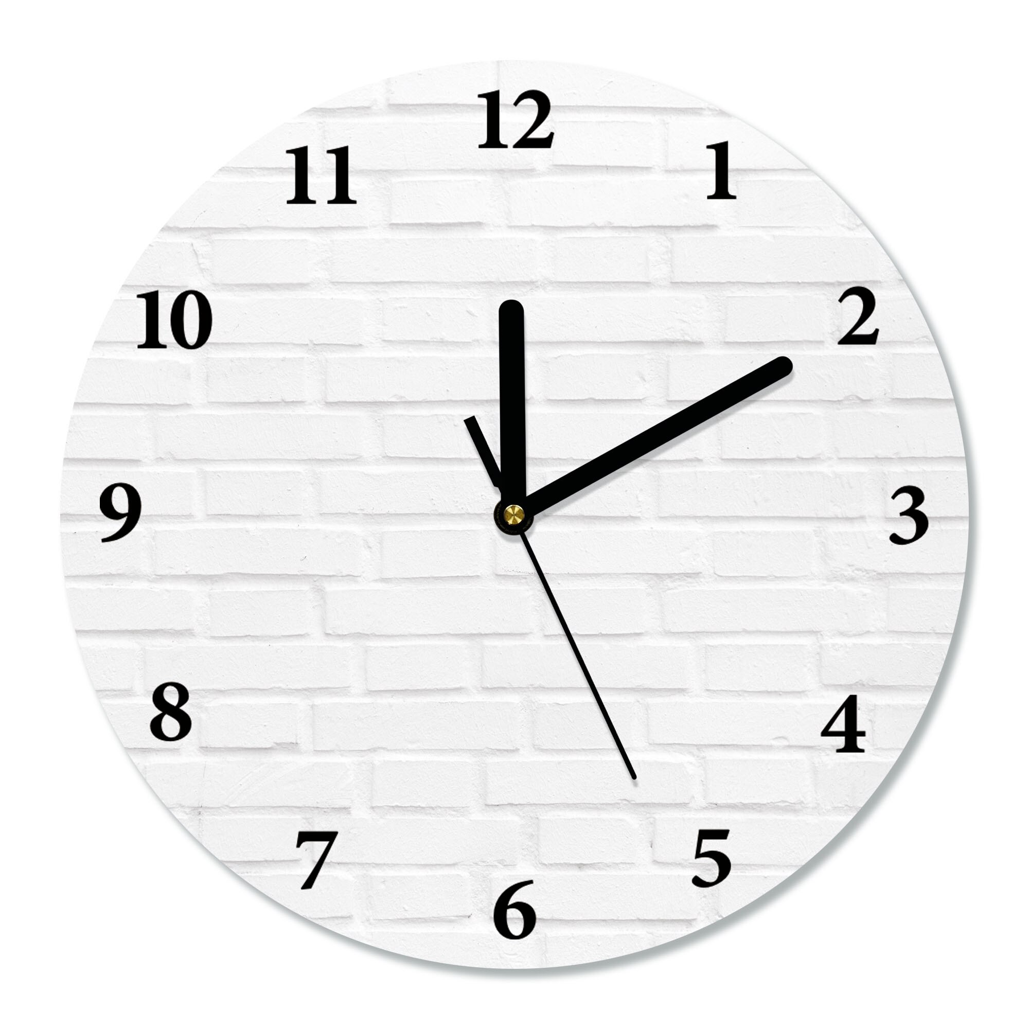 Ceas de perete, Cosy Planet, Model zid, PVC, 30x30 cm, Alb/negru - eMAG.ro