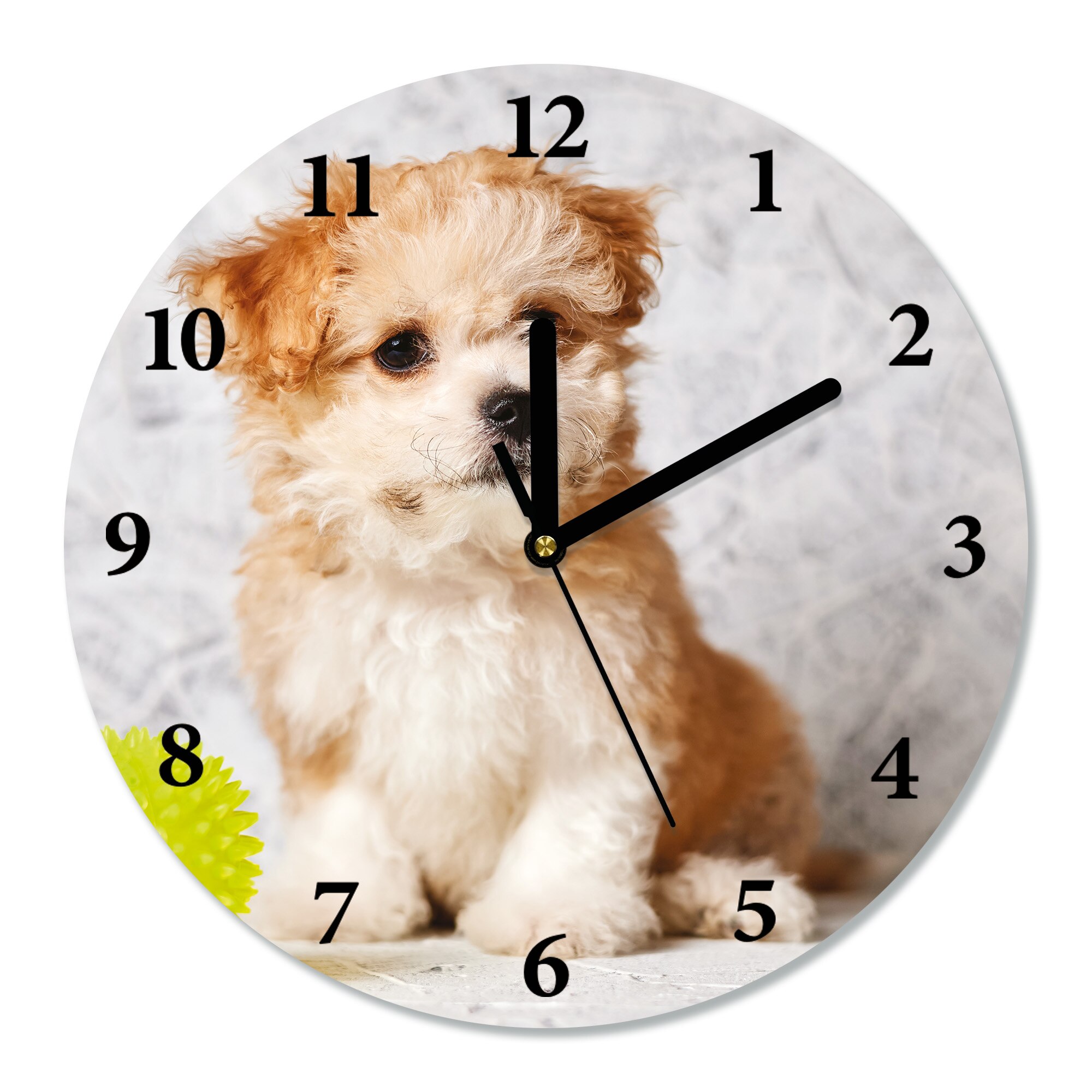 Ceas de perete silentios, Cosy Planet, Model catelus, PVC, 30 cm ...