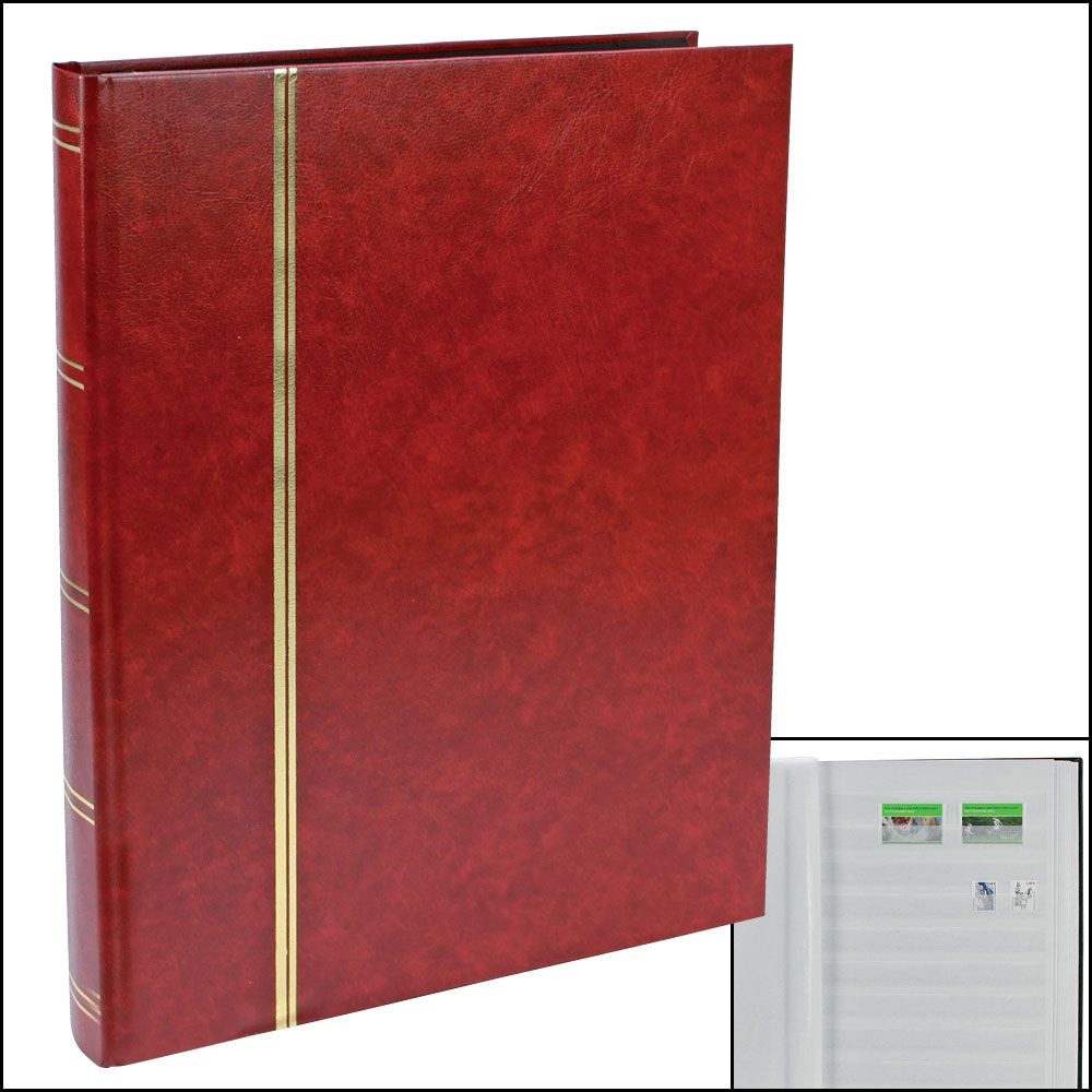 Clasor pentru timbre, Safe Albums, cu 8 File/16 Pagini Albe, Coperta ...