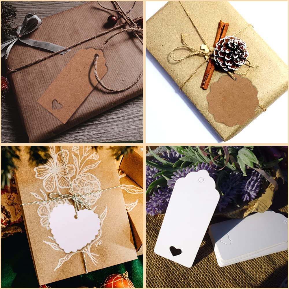 Set 200 etichete cadou,Sundiguer, Hartie, Alb/Maro - eMAG.ro