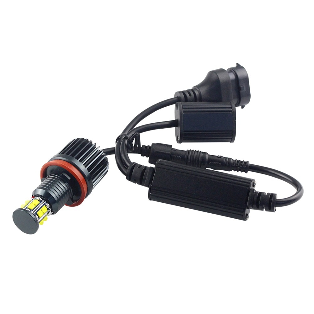 Set 2 Becuri Led Marker 120w H8 LED Angel 6000k Bmw E82, E90, E92, E60 ...