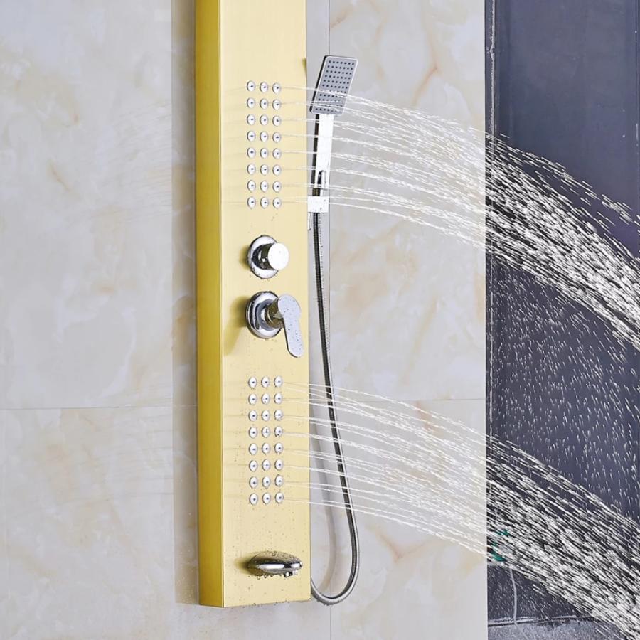 Panou de dus, Inox SUS304, Auriu, LYP/001 - eMAG.ro