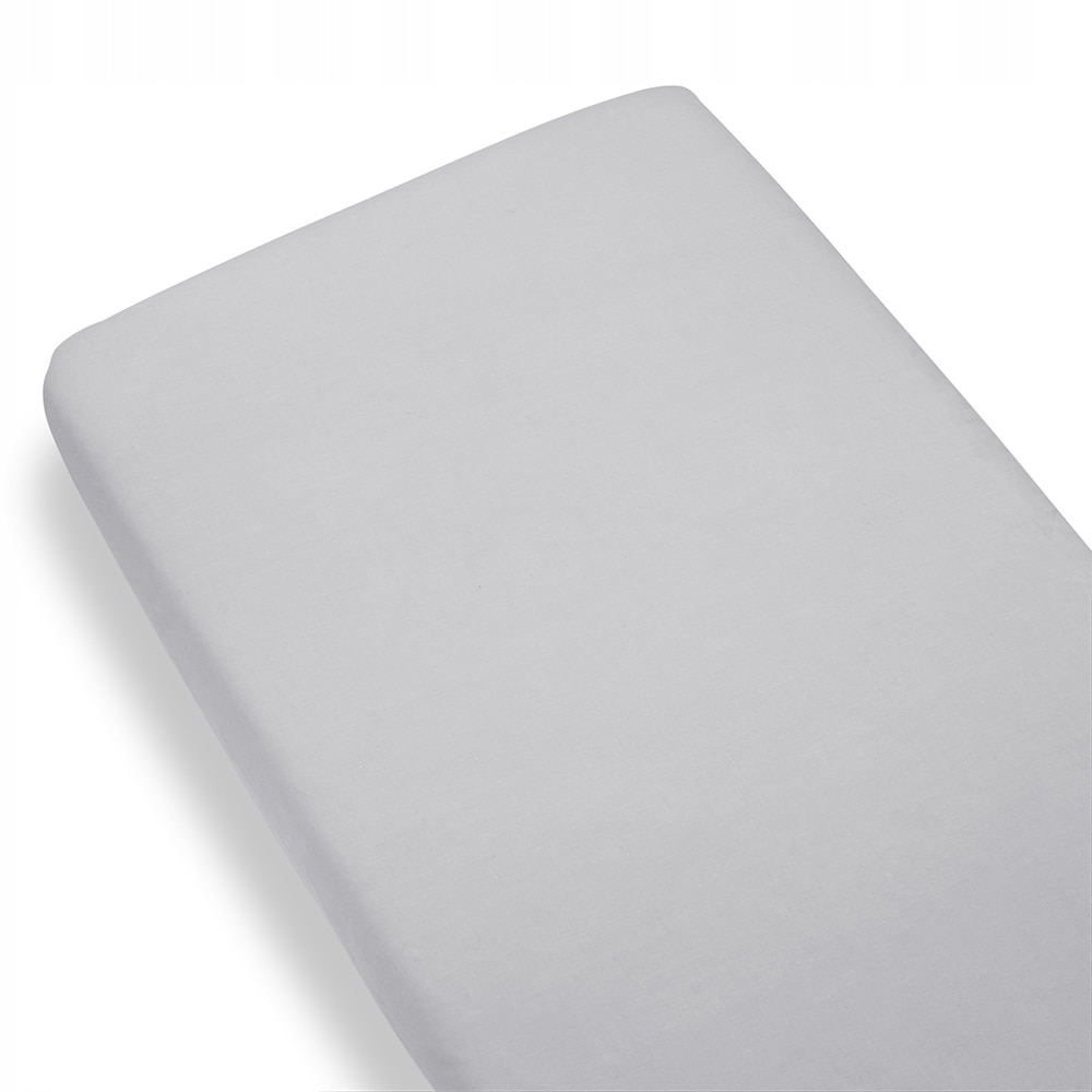 Cearsaf de patut, BabyBoom, Bumbac, 120 x 60 cm, Gri - eMAG.ro