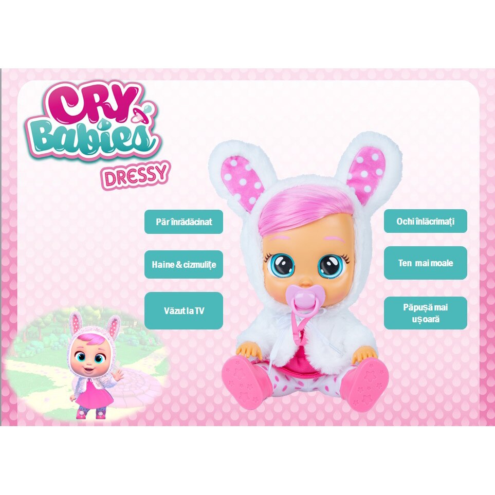 Cry Babies, Dressy Coney кукла с коса, IMC 81444 - eMAG.bg