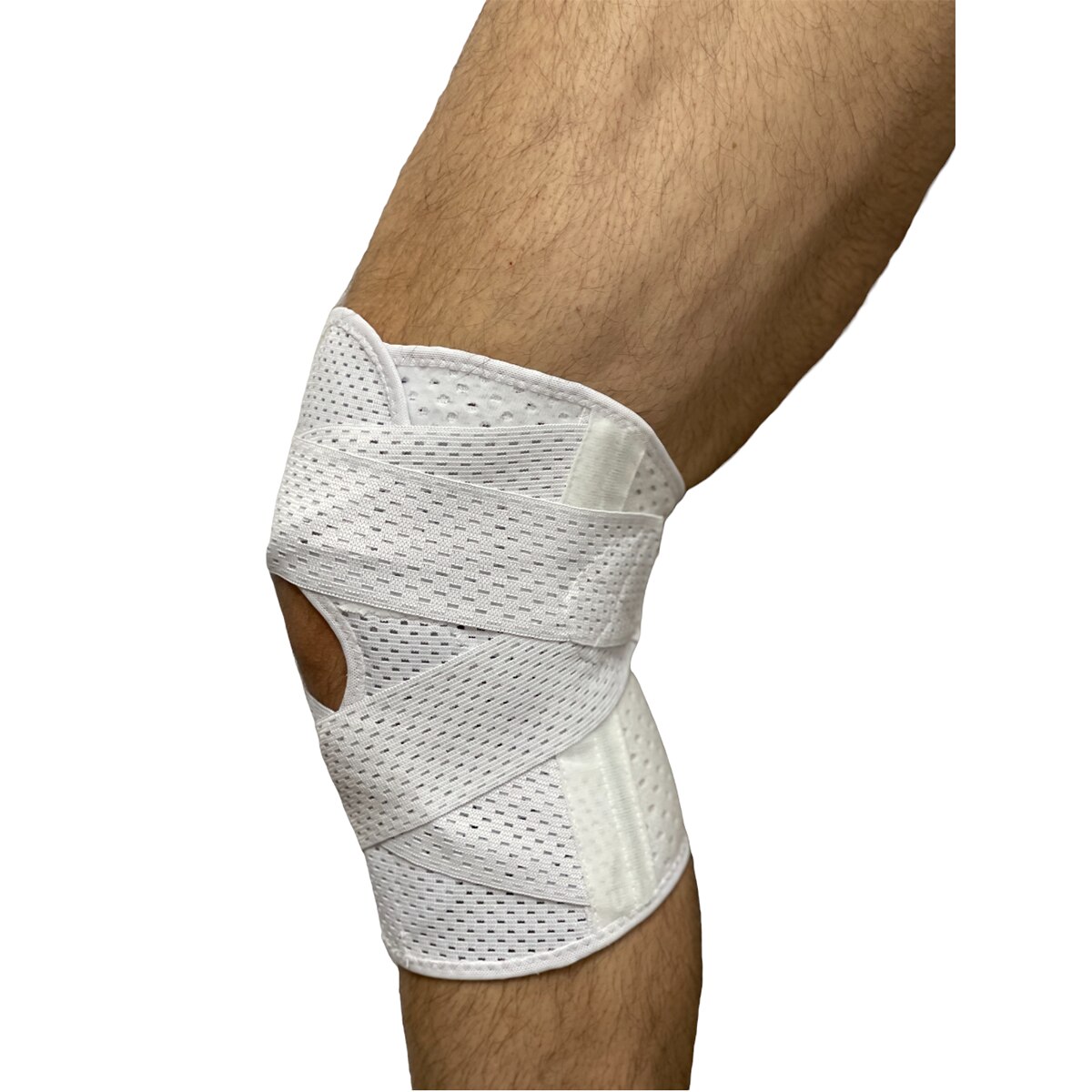 Orteza elastica, genunchiera ortopedica unisex, Alb, L - eMAG.ro